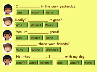 past simple (verb to be) esl student first class | PPT