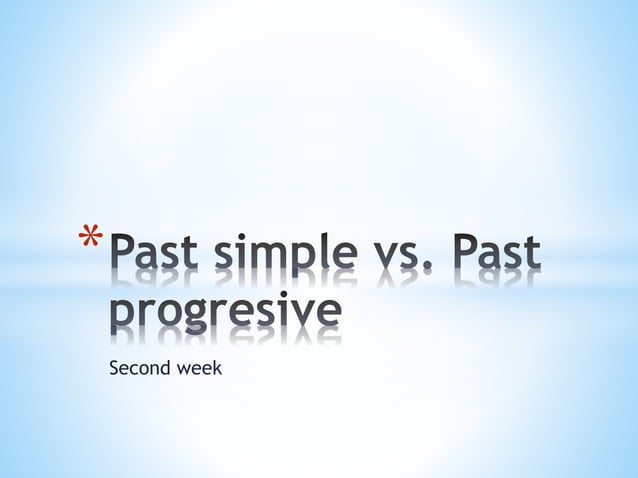 Past simple vs past progressive | PPTX
