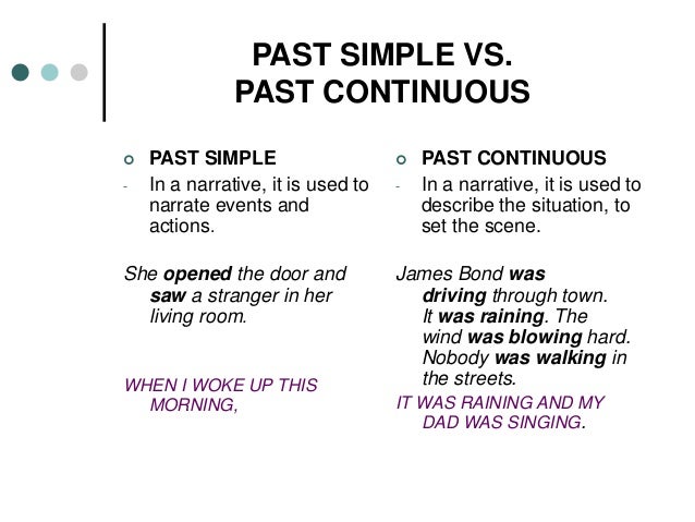 Past simple vs past continuous