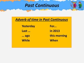 Past tense + used to | PPTX