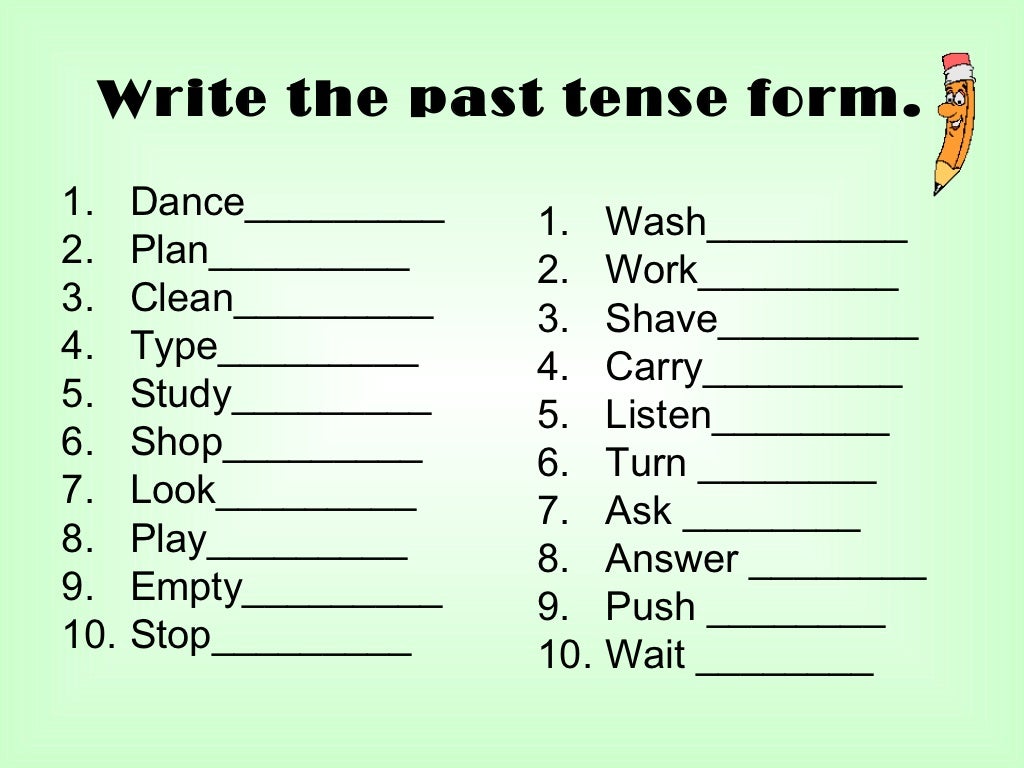 PAST SIMPLE POWER POINT past-simple-power-point