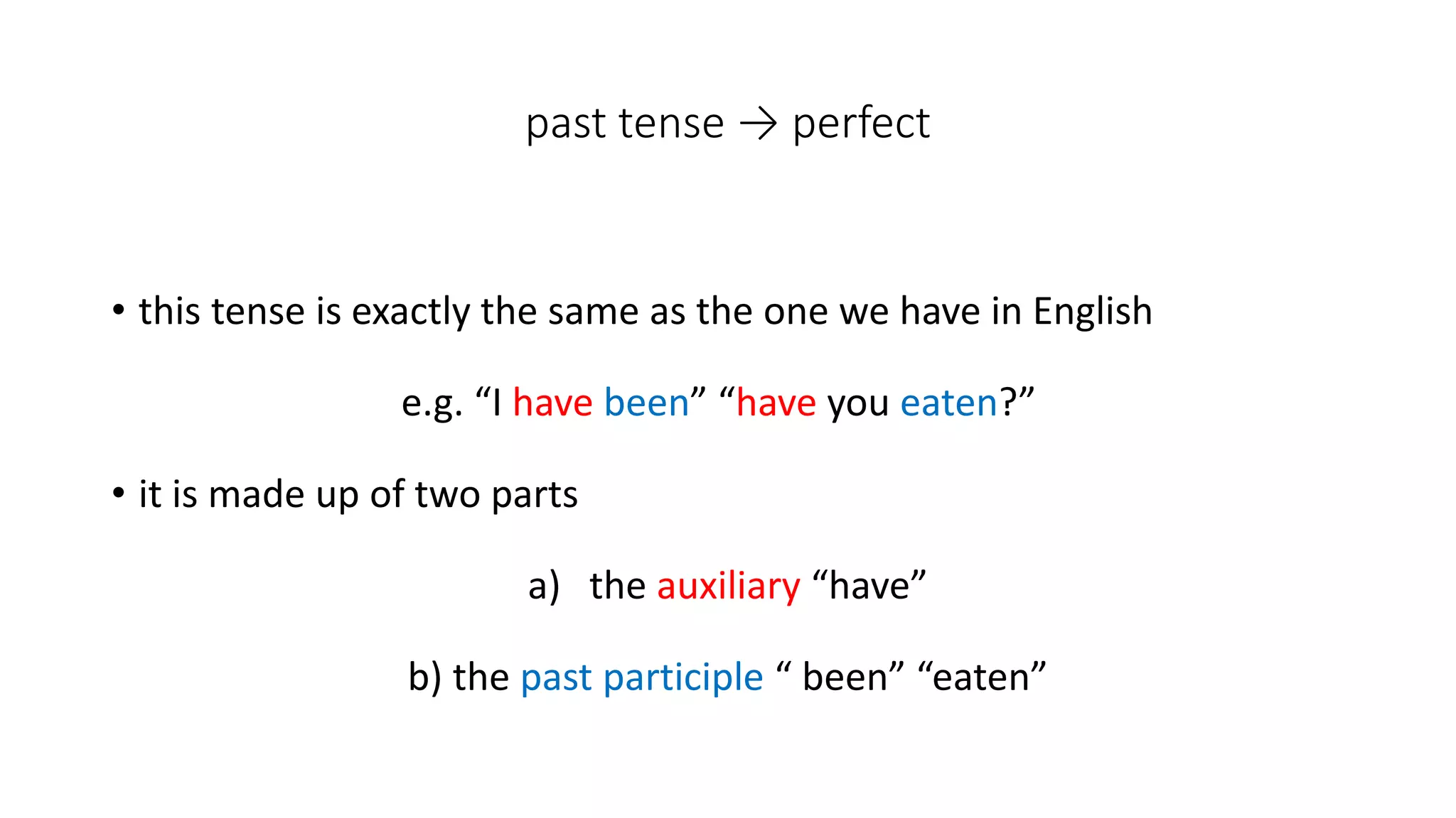 Introduction to the spanish past perfect tense | PPT