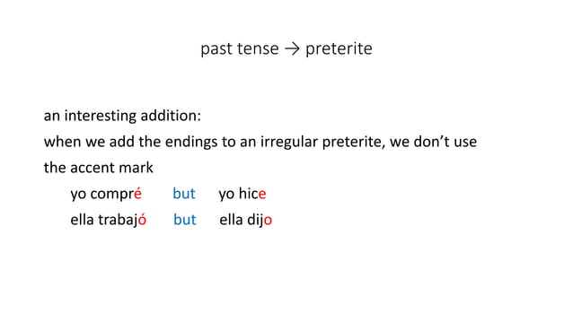 Introduction to the spanish past perfect tense | PPTX