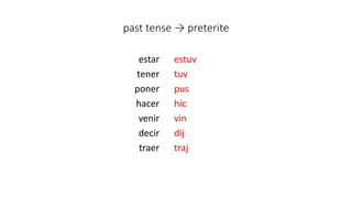 Introduction to the spanish past perfect tense | PPTX