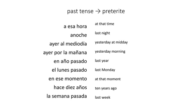 Introduction to the spanish past perfect tense | PPTX