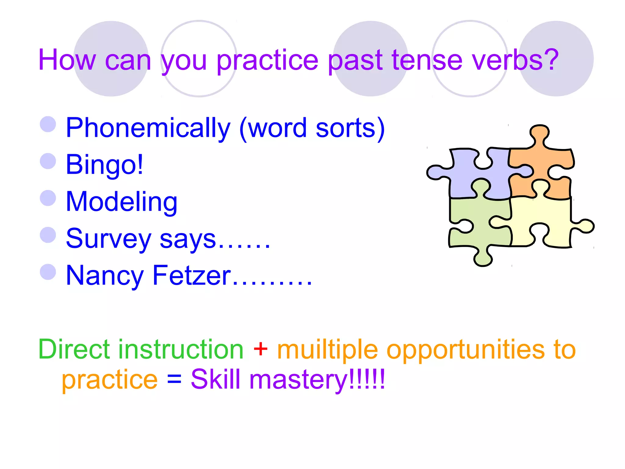 Past tense ppt | PPT