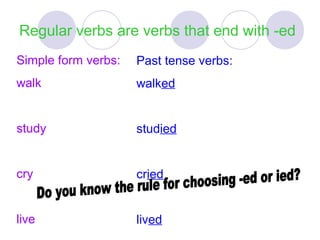 Past tense ppt | PPT