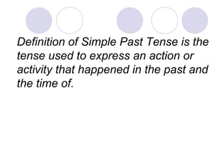 Past tense ppt | PPT