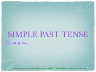 Past Tense Presentation | PPT