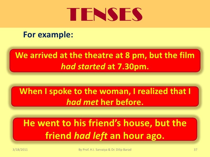 Past Tense past-tense