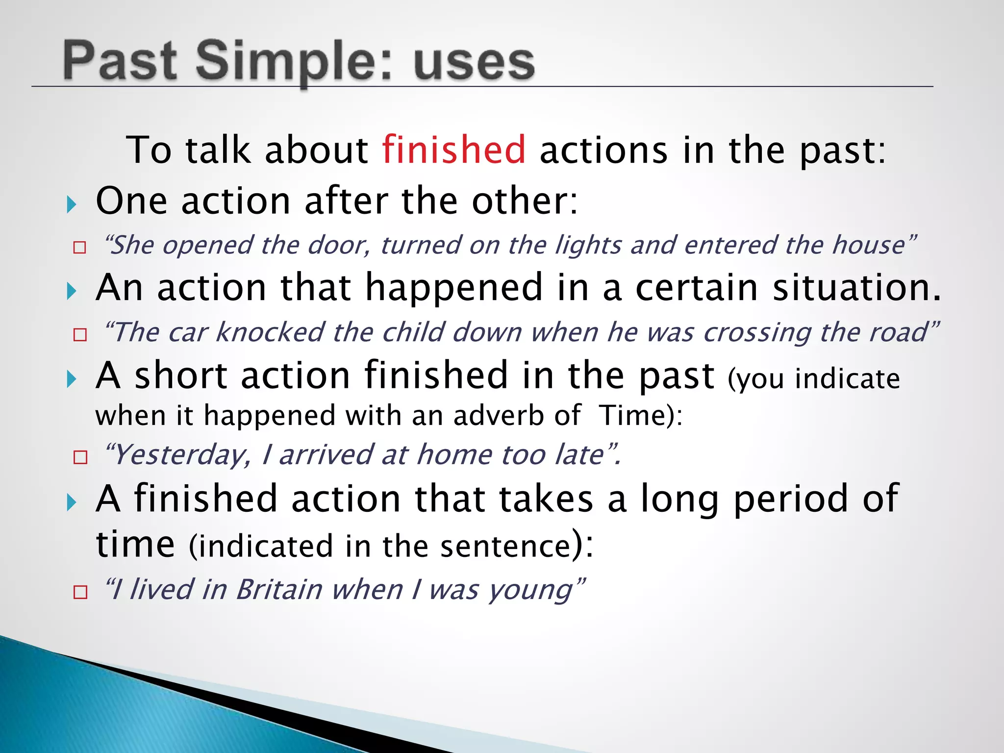 Past tenses | PPTX
