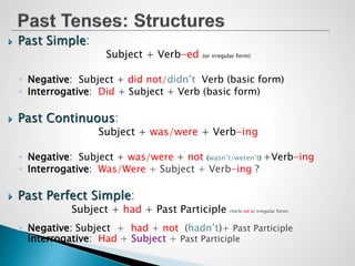 Past tenses | PPTX