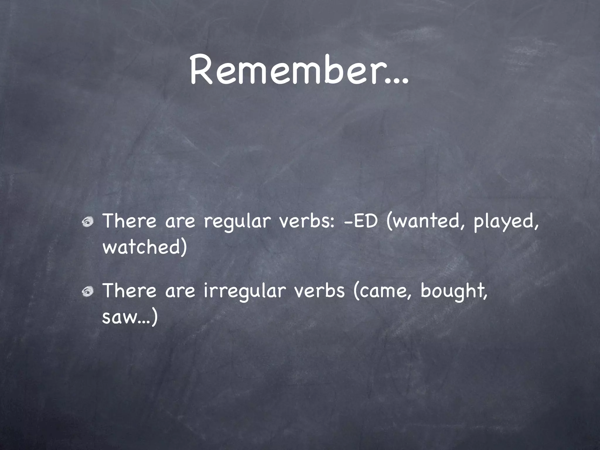 Past tenses | PPT
