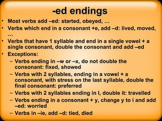 Past tenses | PPT