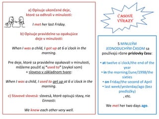 Past tenses (Minulé časy) | PDF