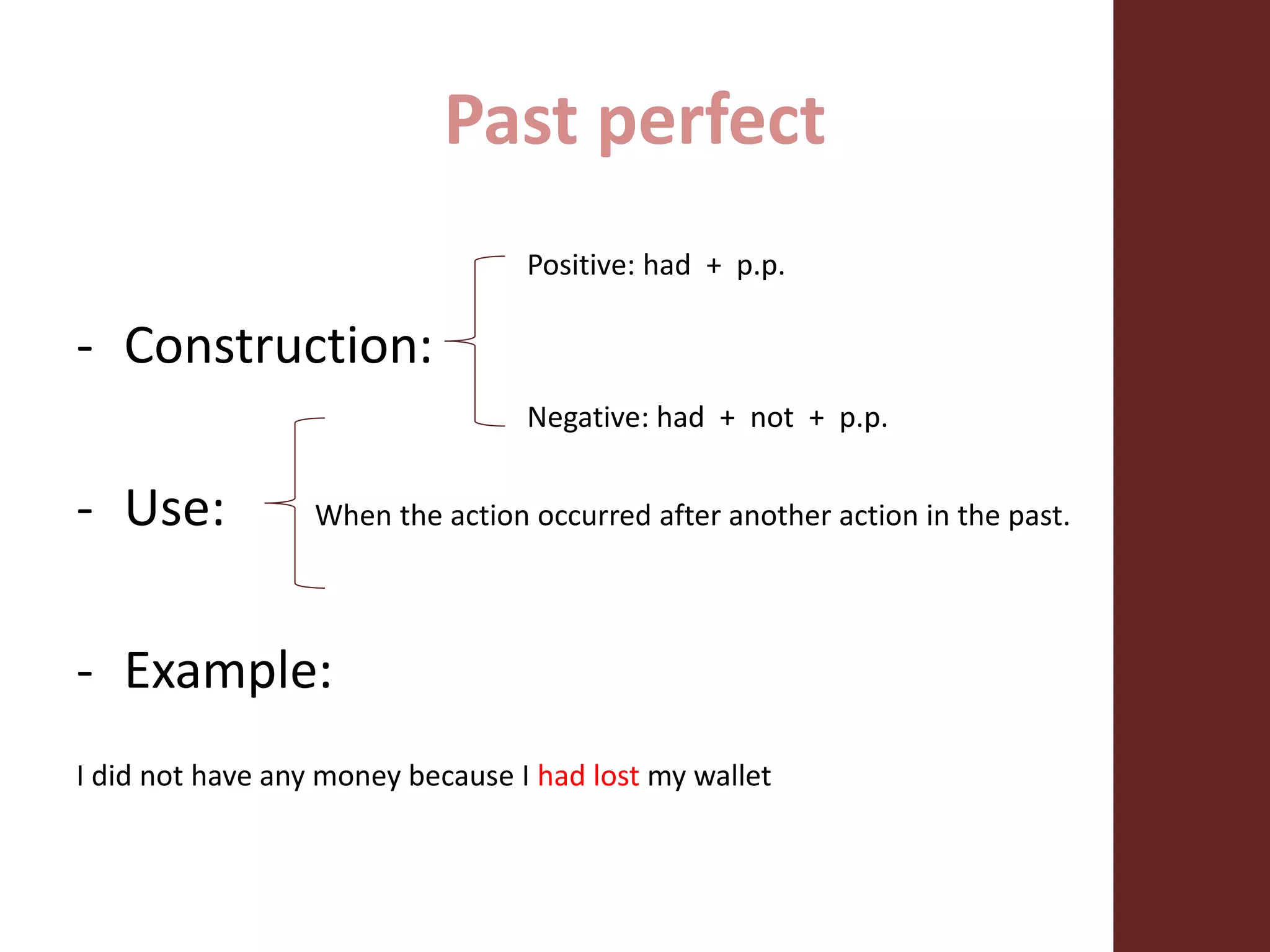 Past tenses | PPT
