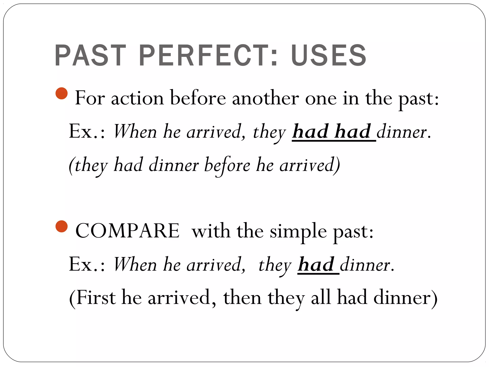 Past tenses | PPT
