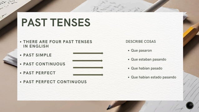 PAST TENSES present perfect past perfect | PPT