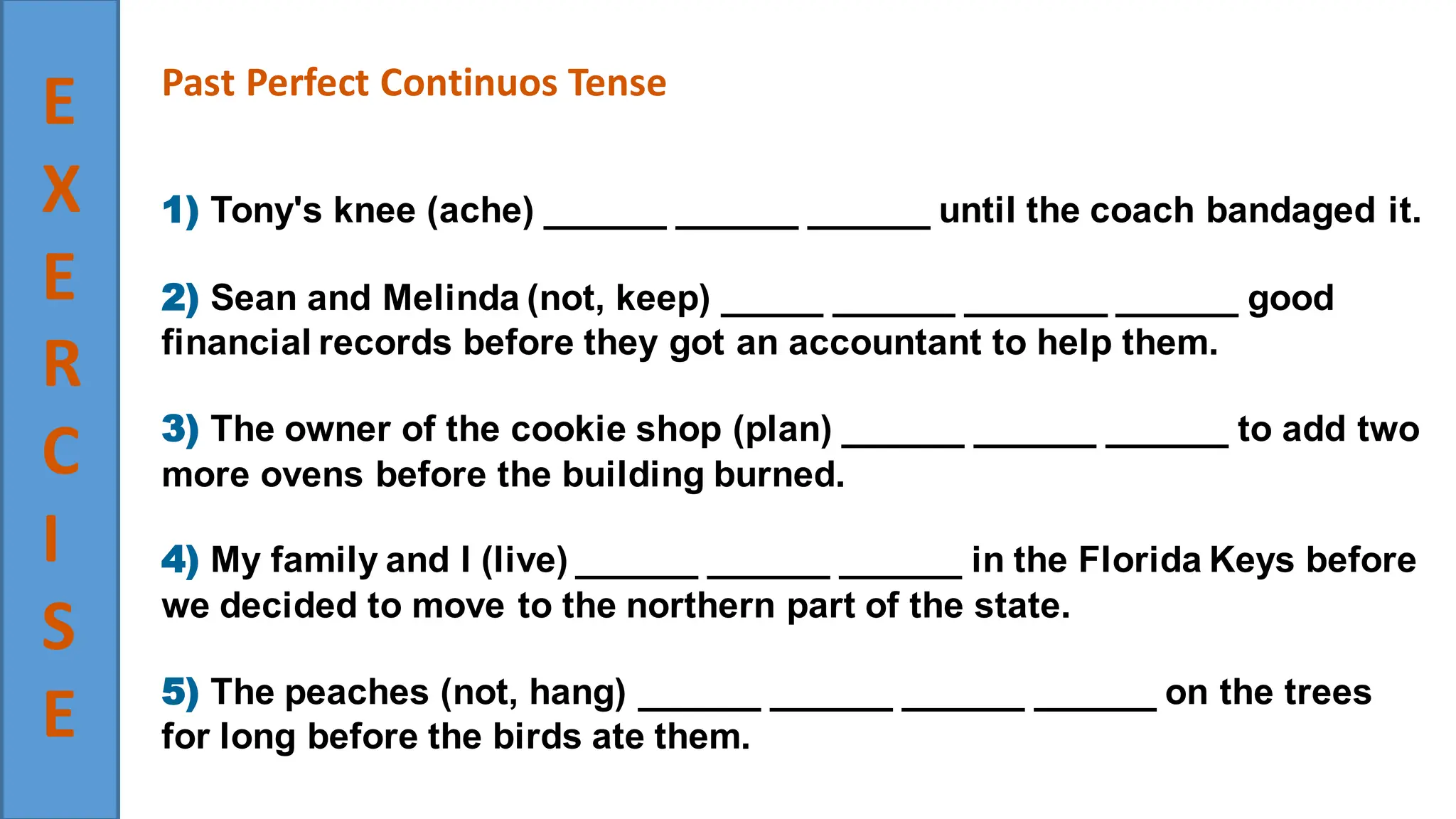 PAST Tenses Exercises and past participle | PPT