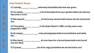 PAST Tenses Exercises and past participle | PPT