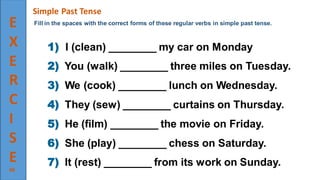 PAST Tenses Exercises and past participle | PDF