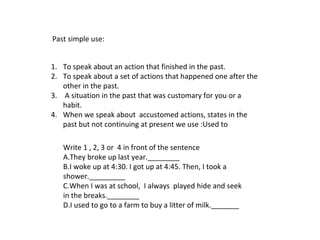 Past tense tenses | PPT