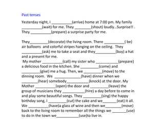 Past tense tenses | PPT