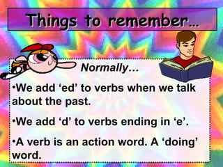 Past tense verbs 5to | PPT