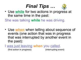 Past tense vs past continuous edited | PPT | Free Download
