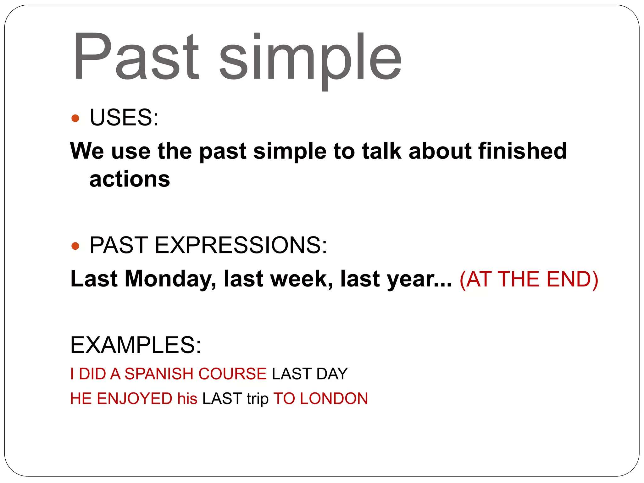Past Simple | PPTX