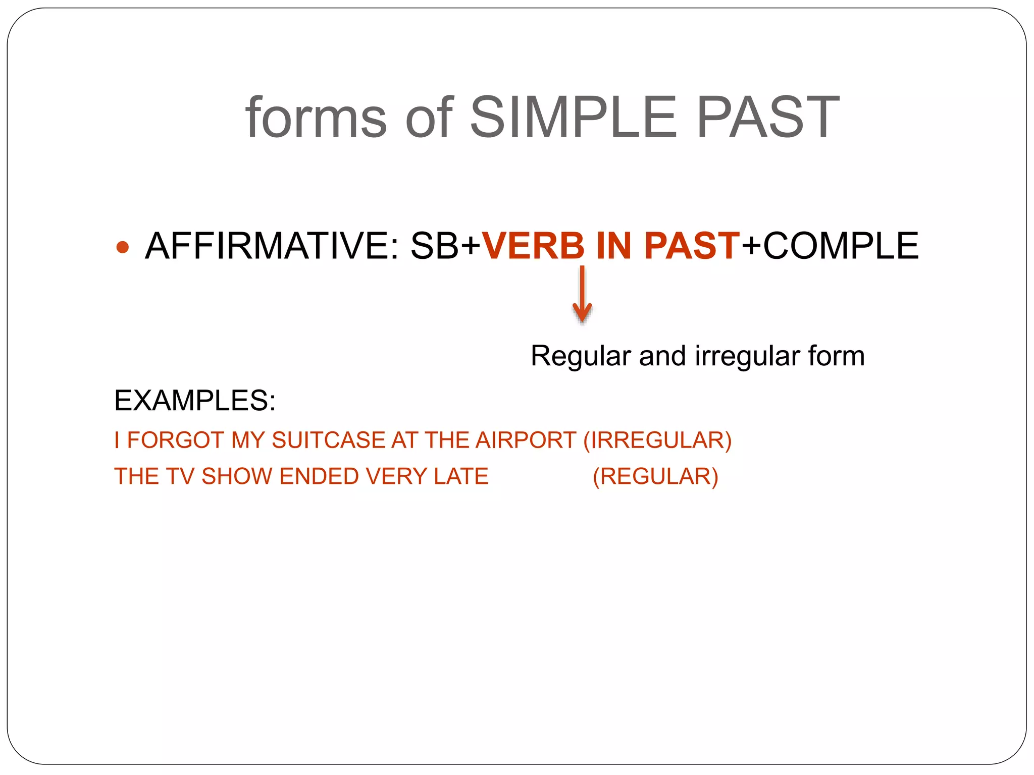 Past Simple | PPTX