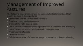 Introduction to Grasses: Pasture and other fodder crops | PPTX