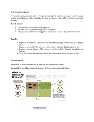 PASTURE MANAGEMENT IN ORGANIC FARMING - its importance and techniques | PDF