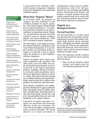 Pastures: Going Organic | PDF