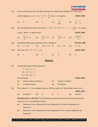 Past year iit entrance mathematics problems | PDF