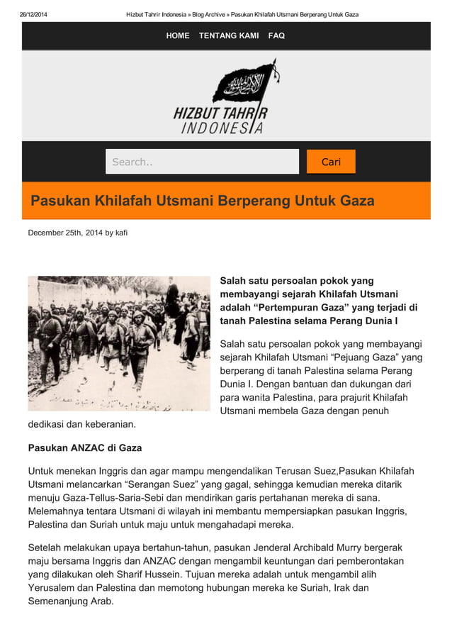 Pasukan khilafah utsmani berperang untuk gaza | PDF