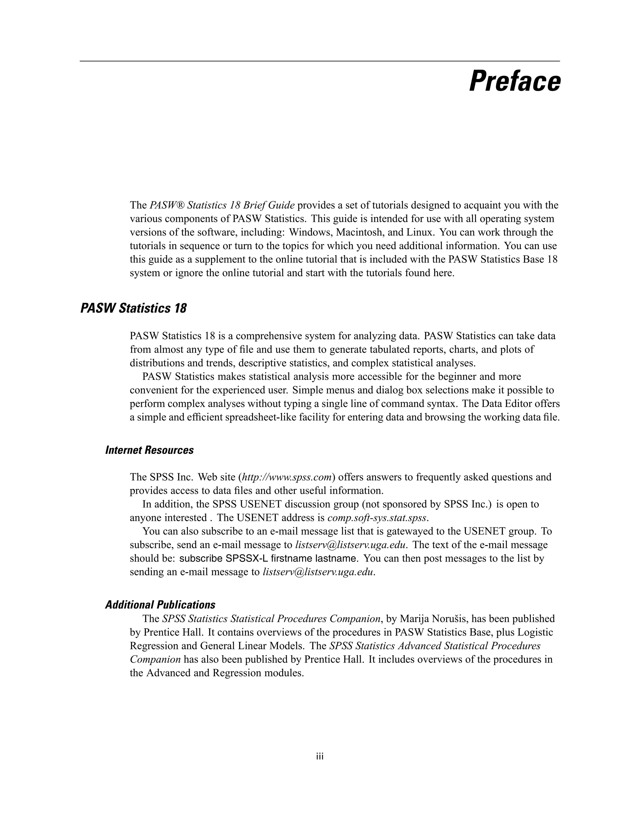 Pasw statistics 18 brief guide | PDF