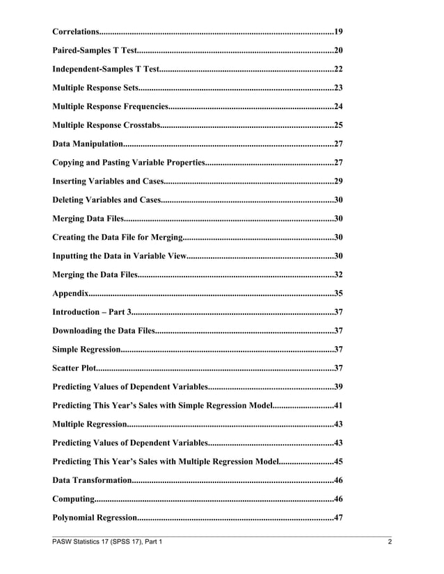 Spss Statistics How To Use Spss Pdf