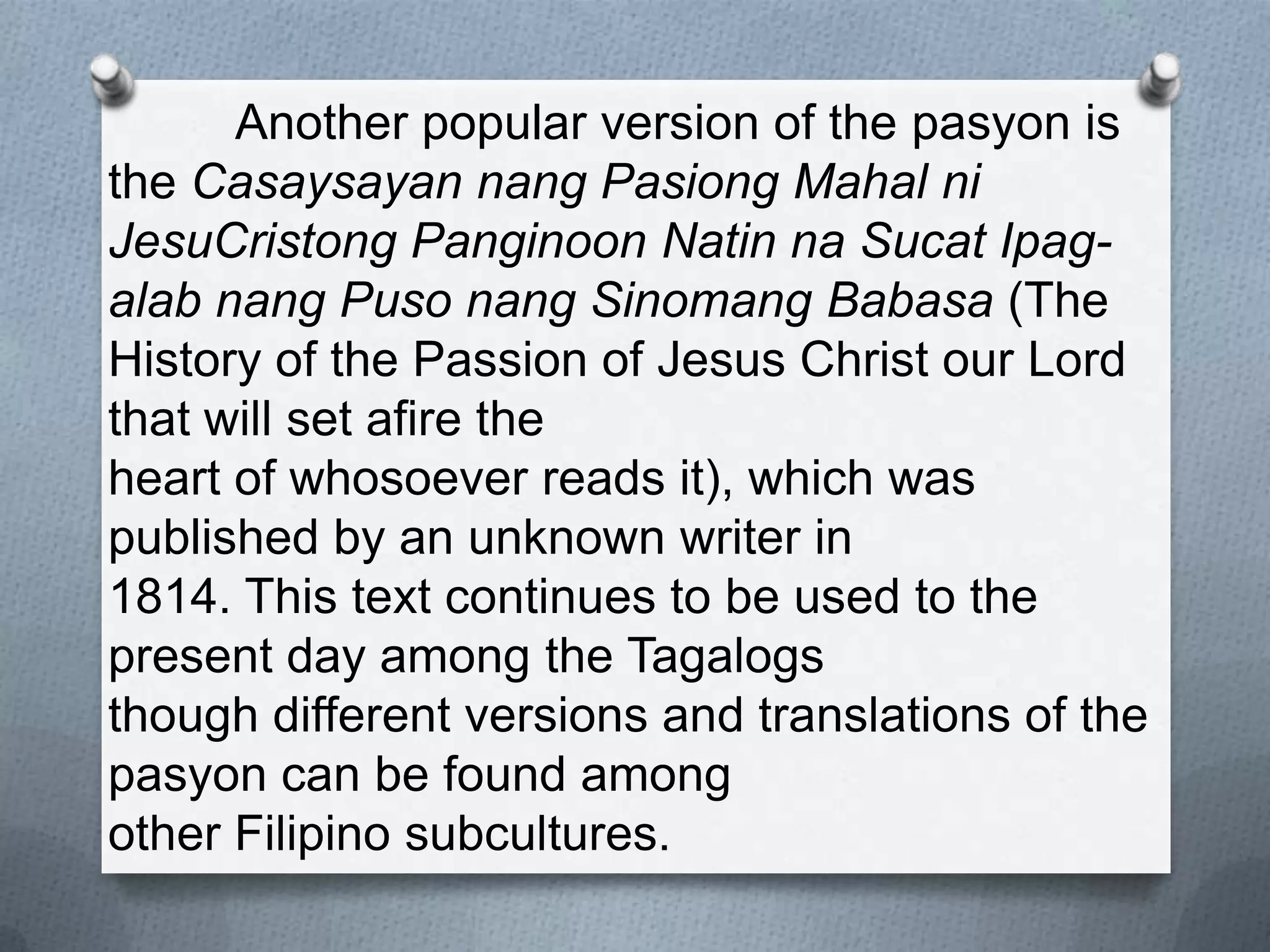 Pasyon and pastores | PPTX