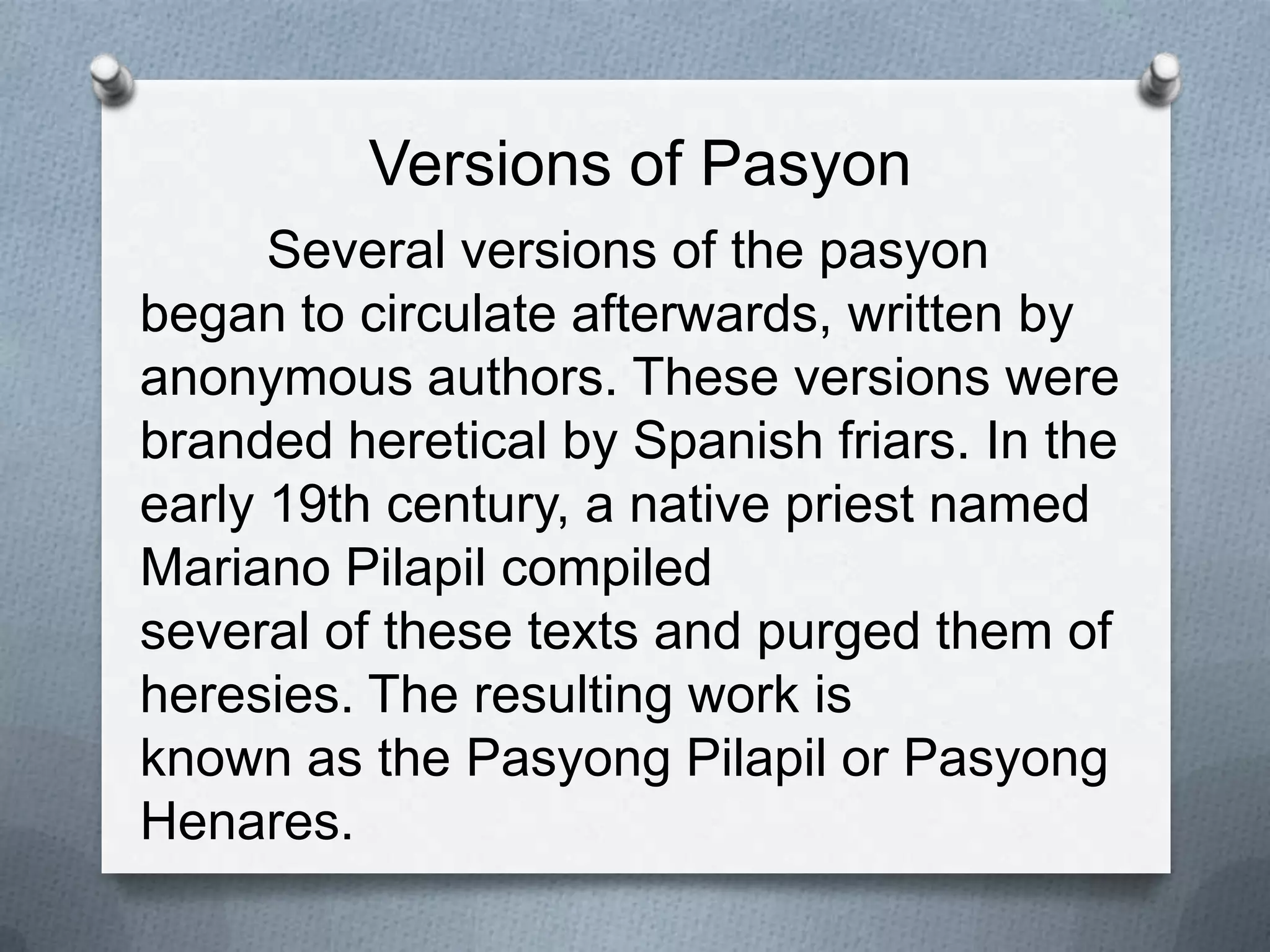 Pasyon and pastores | PPTX