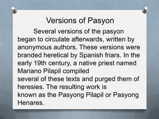 Pasyon and pastores | PPTX
