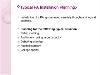 Public Address System Complete Details and Design | PPT