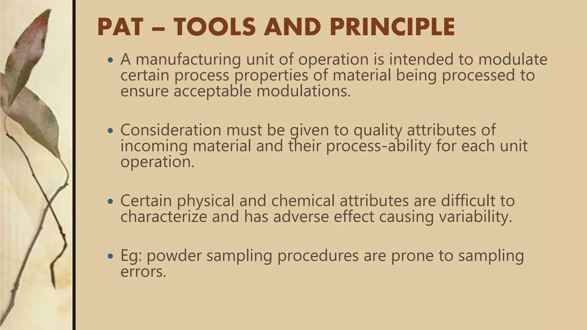 Pat process analytical technique | PPTX