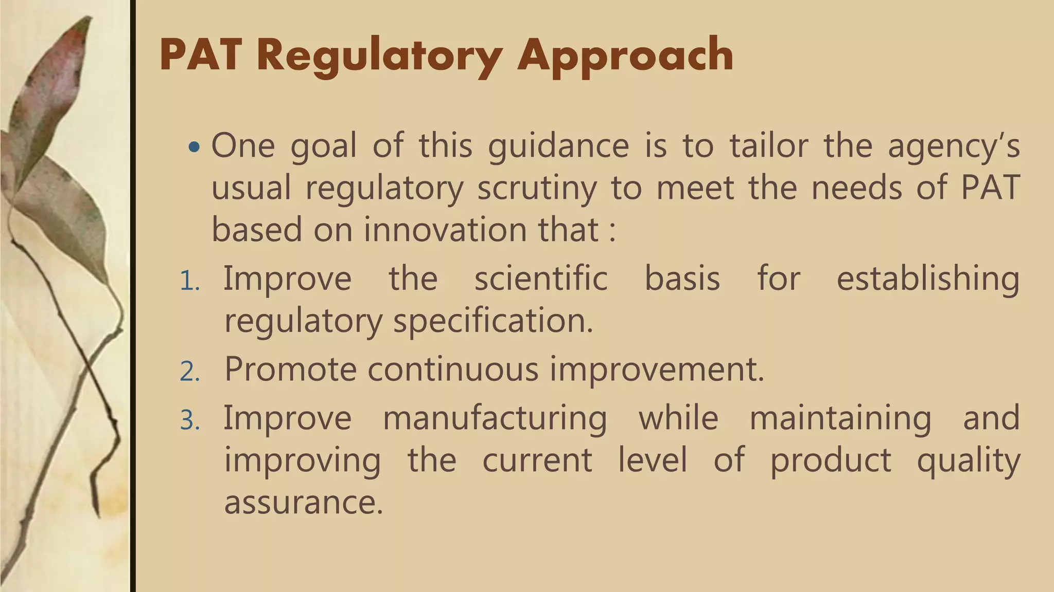 Pat process analytical technique | PPTX