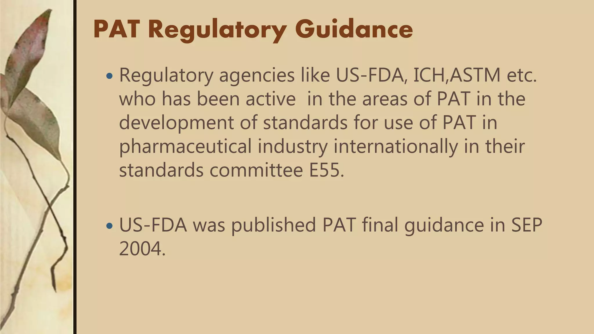 Pat process analytical technique | PPTX