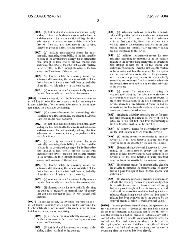 Automated Kinetic Solubility Assay Apparatus and Method | PDF