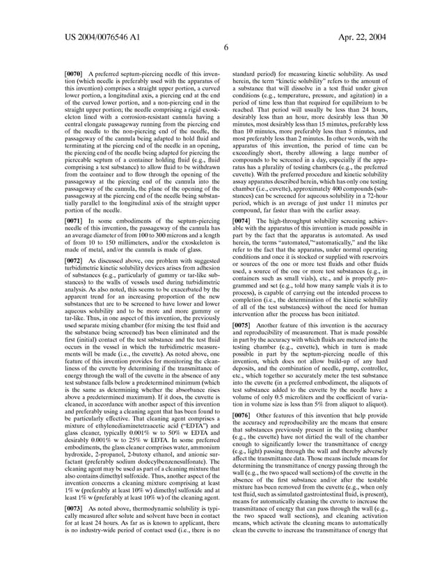 Automated Kinetic Solubility Assay Apparatus and Method | PDF