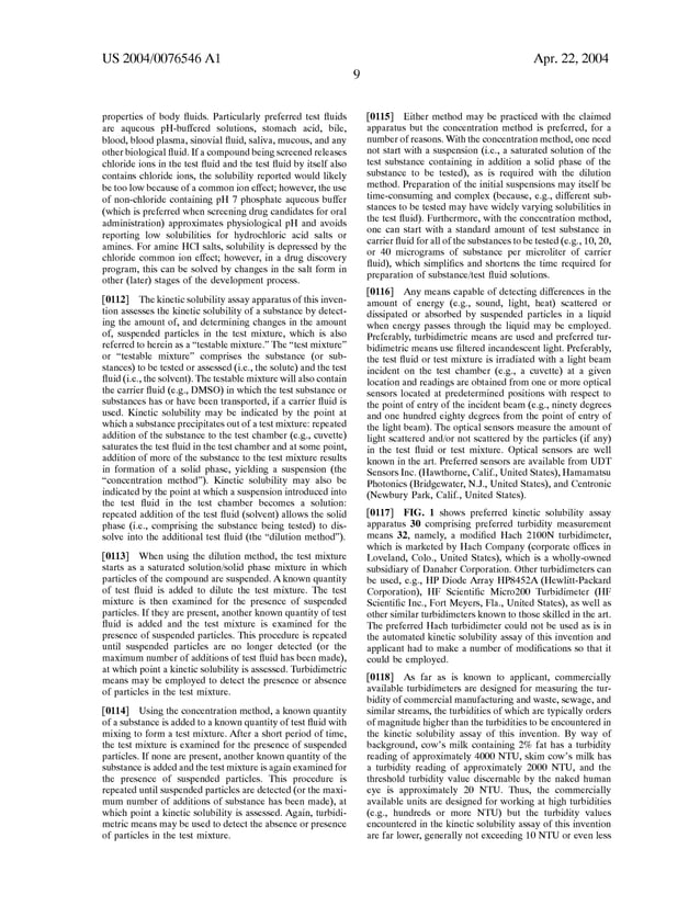 Automated Kinetic Solubility Assay Apparatus and Method | PDF