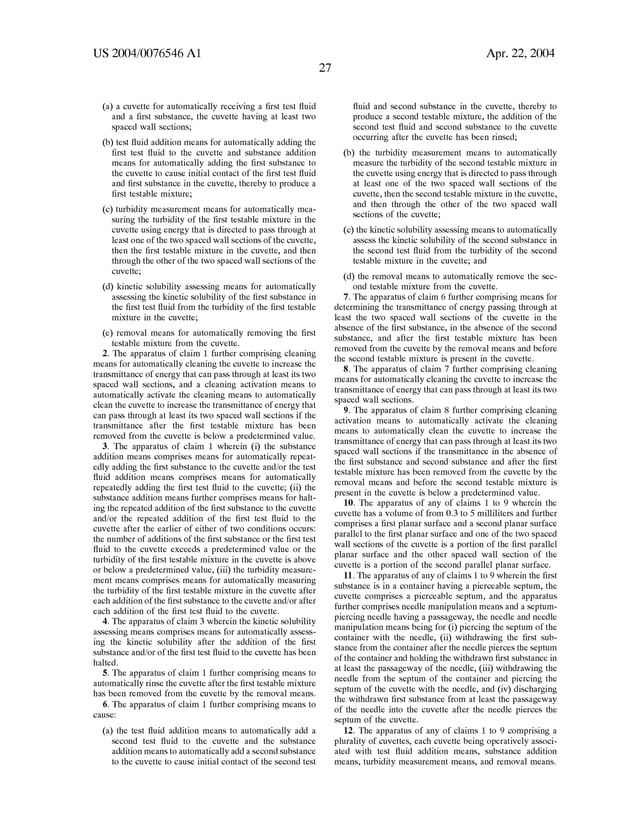 Automated Kinetic Solubility Assay Apparatus and Method | PDF