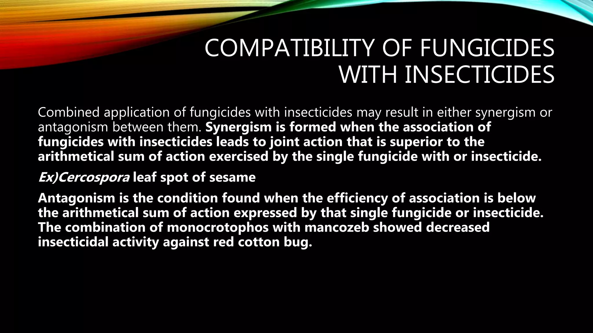 FUNGICIDES COMPATIABILITY WITH AGRO-CHEMICALS | PPTX